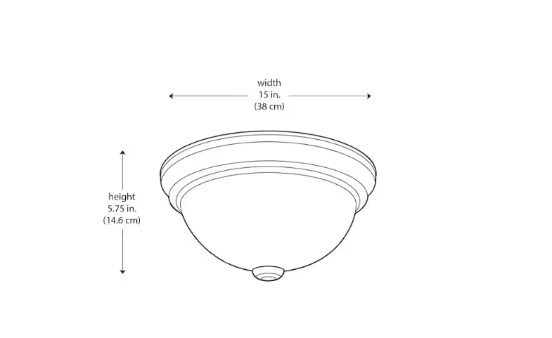 Bel Air Lighting Bowers 15 in. 3-Light Brushed Nickel Flush Mount ...