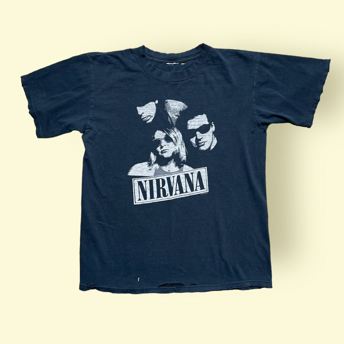 Vintage Nirvana T Shirt Y2K Distressed Men's Small Black Vtg Vintage Nirvana T Shirt Y2K Distressed Men's Small Black Vtg