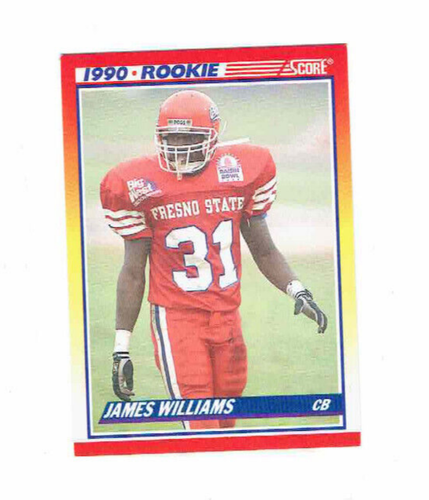 James Williams Cornerback #641 Score 1990 Rookie Football Card | eBay