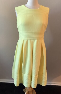 SD Collection Sleeveless Yellow Fit and Flare Sheath Dress Size 12 | eBay