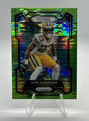 2023 Panini Prizm JAIRE ALEXANDER Neon Green Pulsar Prizm #109 Green ...