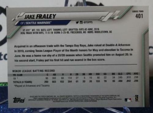2020 TOPPS JAKE FRALEY # 401 ROOKIE SEATTLE MARINERS BASEBALL CARD | eBay