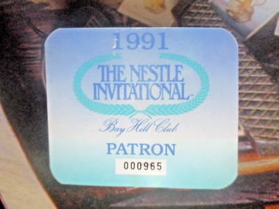 vtg - PGA TOUR Golf Badge - 1991 NESTLE INVITATIONAL - Bay Hill Golf ...