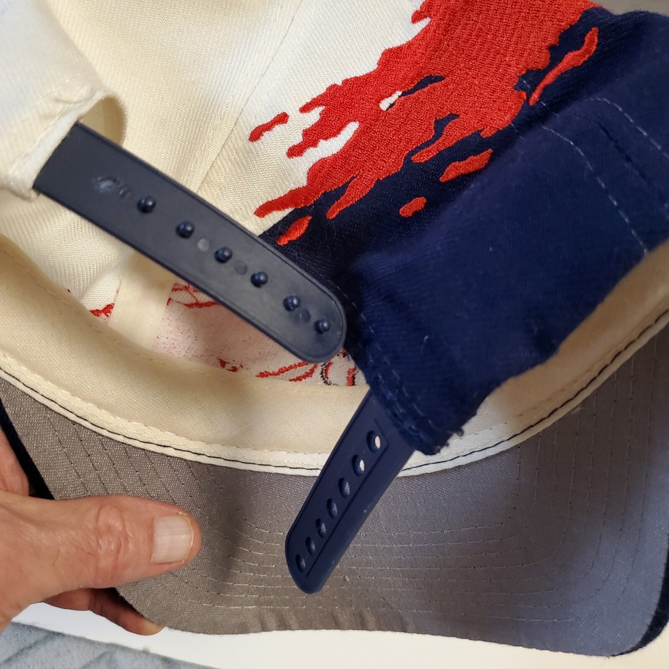 Vintage 90s Cleveland Indians Splash Snapback Hat Embroidered Logo ...