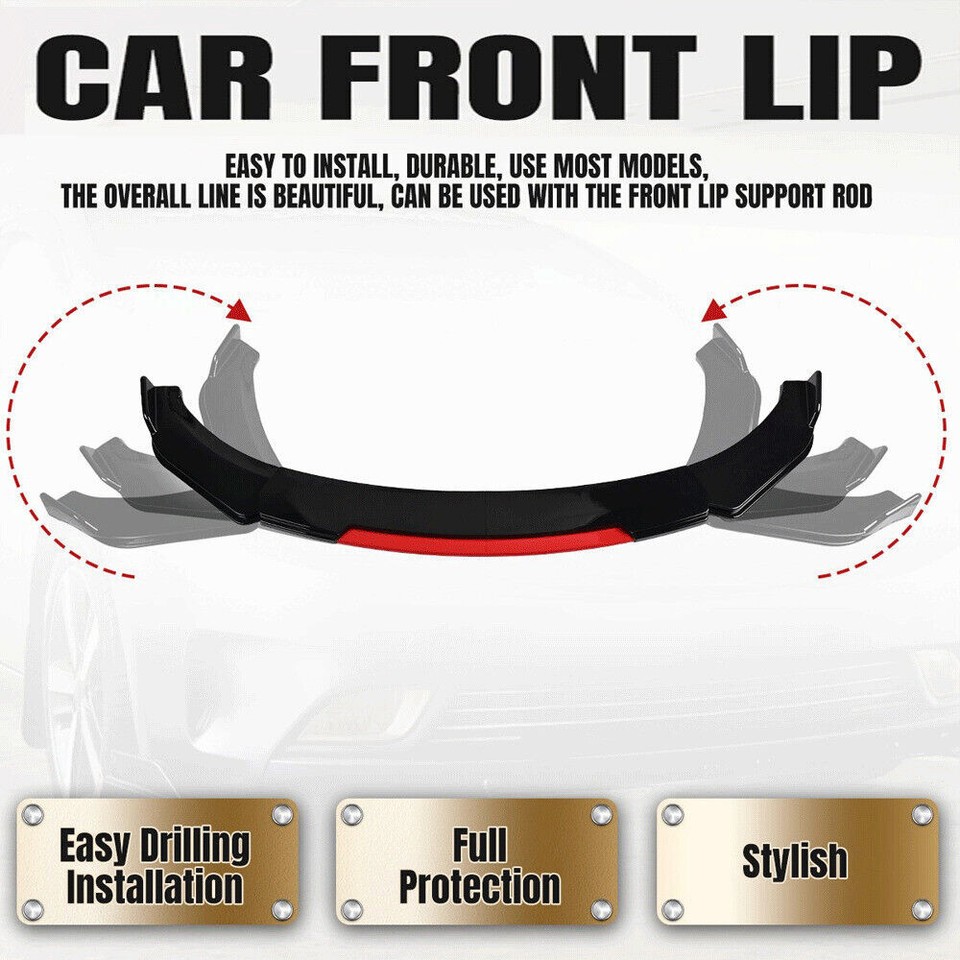 Front Bumper Spoiler Panel RED Lip Body Kit For INFINITI FX35 FX37 FX45 ...