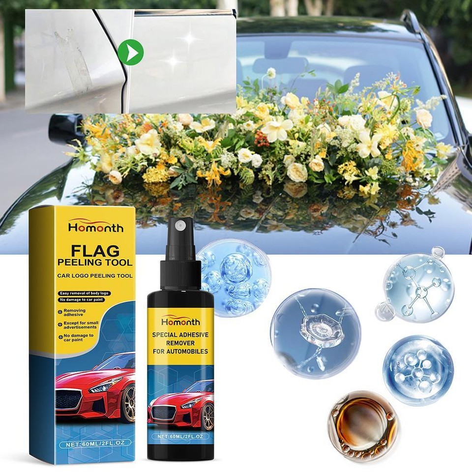 Sticky Residue Remover Car Window Glue Remover Cleaning Agent A5U7 60ml ...