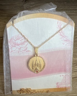 LDS Young Women Personal Progress Temple Medallion Womanhood Necklace ...