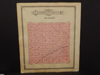 MN, MT, ND, SD, WY - Roseau County Minnesota Map With Railroad