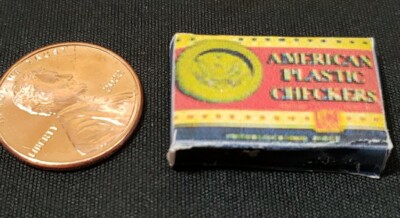MINIATURE DOLLHOUSE OR ROOM BOX AMERICAN PLASTIC CHECKERS | eBay