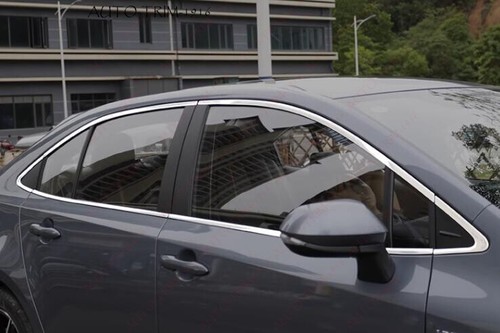 Steel Chrome Window Frame Strip Cover Trim For Toyota Corolla Sedan ...