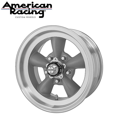 Set (4) American Racing Vintage Torq Thrust D VN105 Gray Wheels 14x6 ...