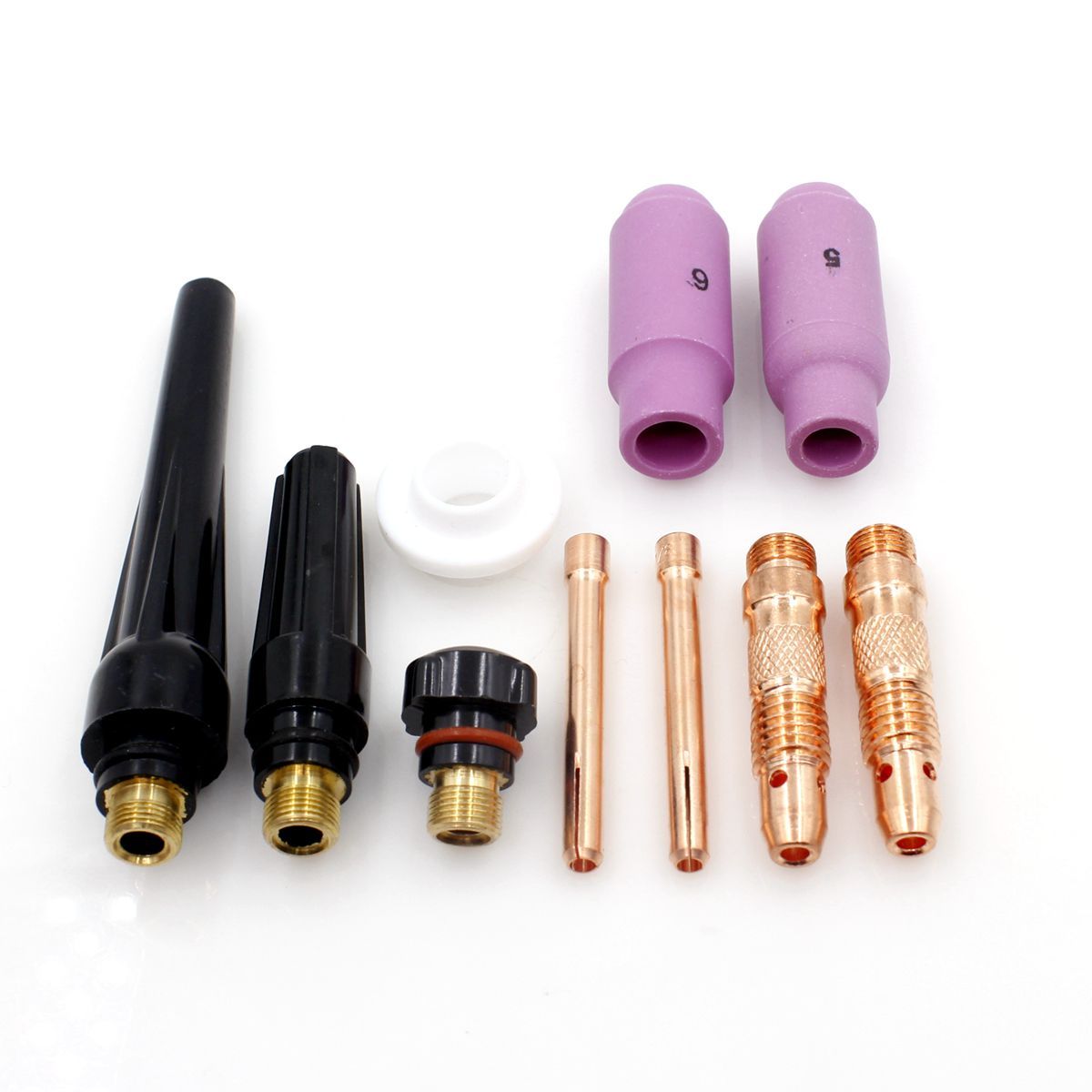 10pc TIG Collet Body 10N32 3/32''2.4mm 10N24 Ceramic Nozzle 10N49 10N48 ...