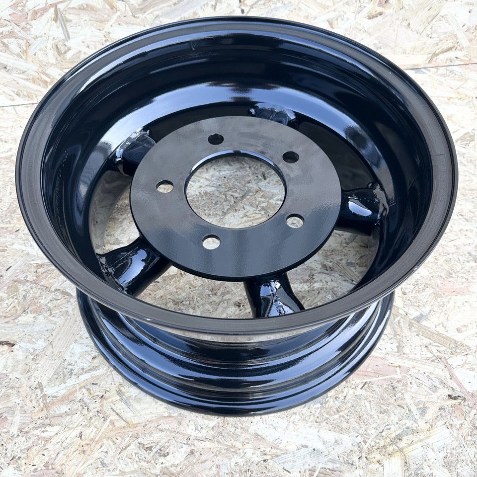 4x Black Challenger 5 Spoke Steel Wheels for Land Rover Defender 16" x ...