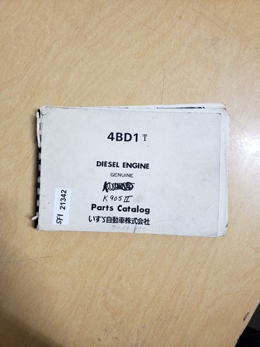Isuzu 4BD1T Diesel Engine (for K905II) Parts Catalog Manual | eBay