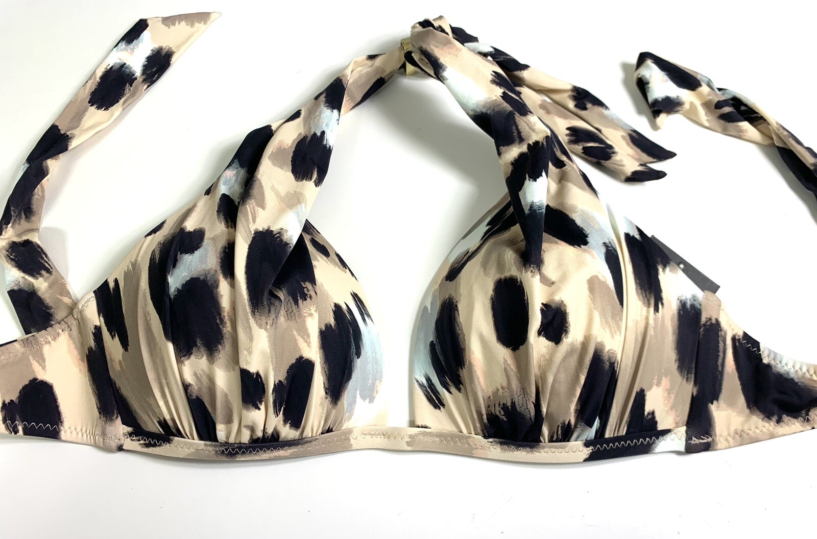 BAR III Push Up Halter Swim Top Size XS Animal Print Retail $44 | eBay