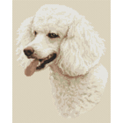 Poodle Light (Sepia) Cross Stitch Design (kit or chart) | eBay UK
