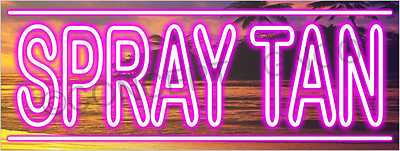 2'X5' SPRAY TAN BANNER Outdoor Indoor Sign Neon Look Salon Spa Tanning ...