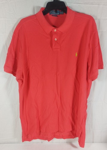 Polo Ralph Lauren Polo Shirt Mens XXL Solid Red Yellow Pony Short ...