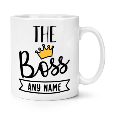 Personalised The Boss 10oz Mug Cup Work Director Manager Worlds Best ...