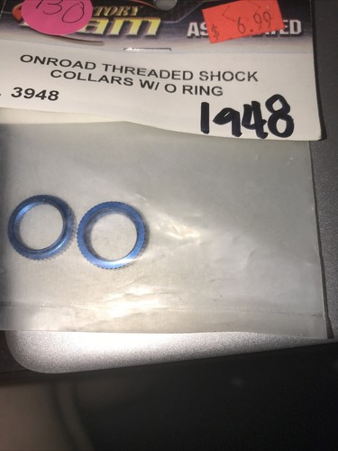 Team Associated 3948 Blue Threaded Shock Collars & O-Rings for RC10 ...
