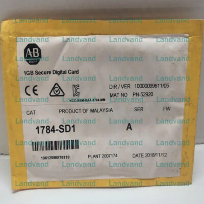 Allen-Bradley 1784-SD1 1GB Secure Digital Card - Factory Sealed Pack | eBay