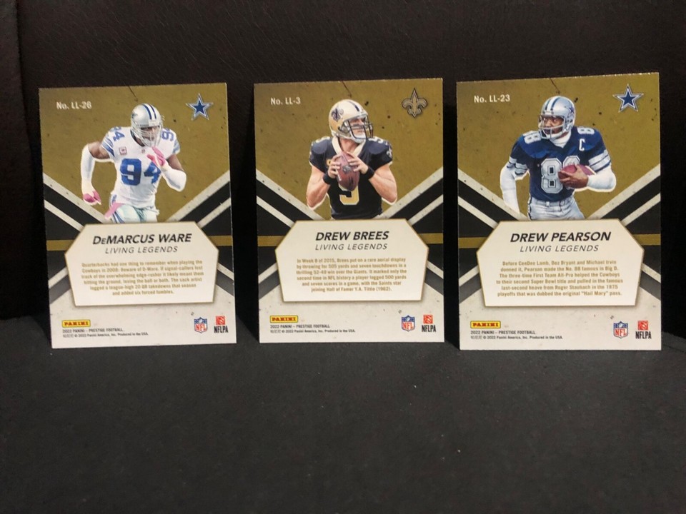 2022 Panini Living Legends DeMarcus Ware #LL-26 & Drew Dress #LL-3 ...