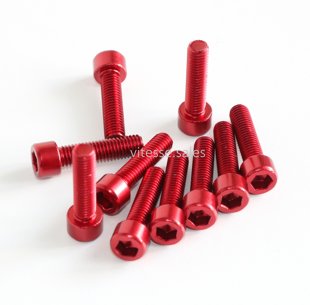 M5 x 20mm Bolts Aluminium Red Anodised 25mm Bolts Red Screws M5 Cap ...