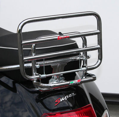 Faco Chrome Rear Luggage Rack Piaggio Vespa Gts Gtv 125/250/300 | eBay