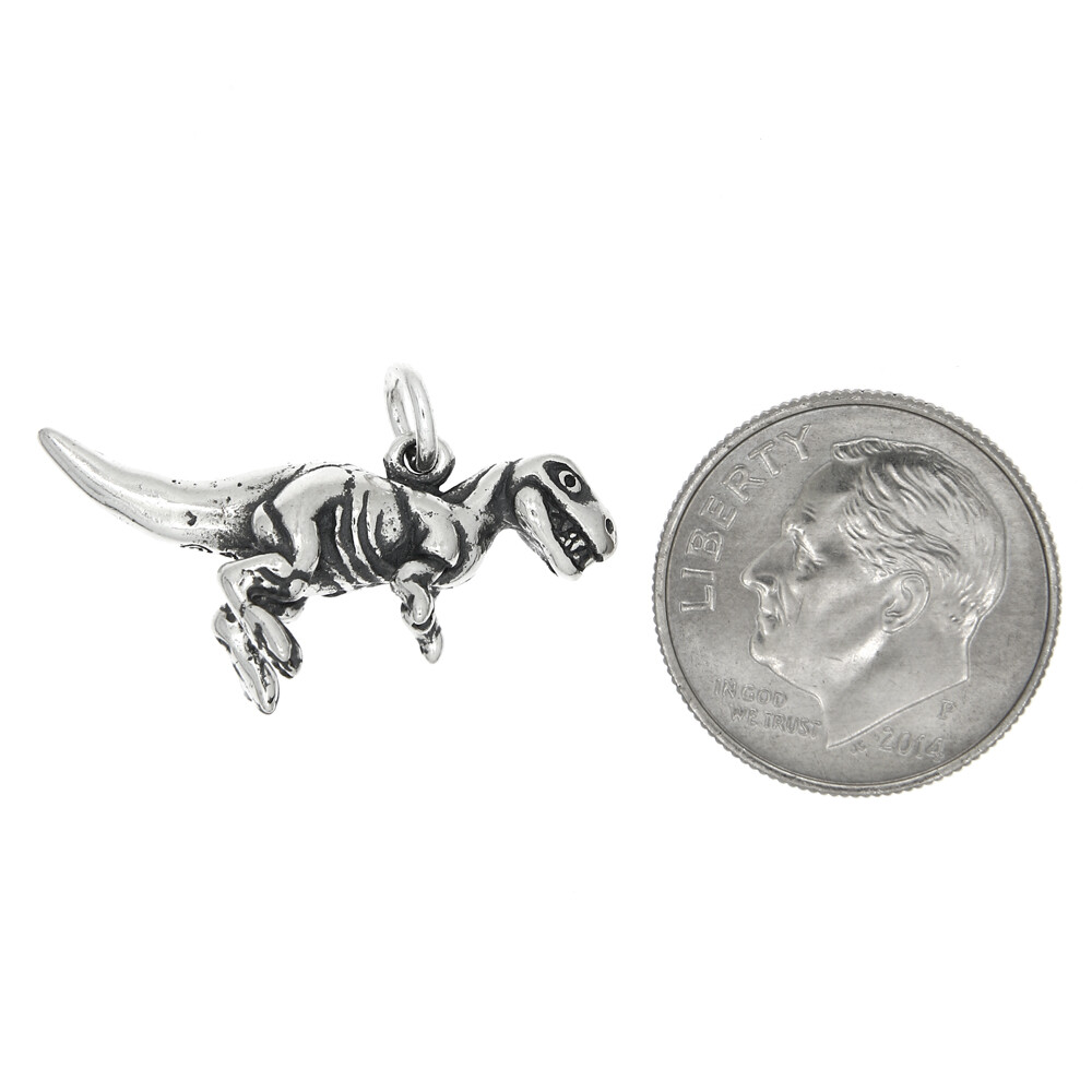 Sterling Silver 3D Tyrannosaurus Rex T-Rex Dinosaur Charm or Pendant | eBay