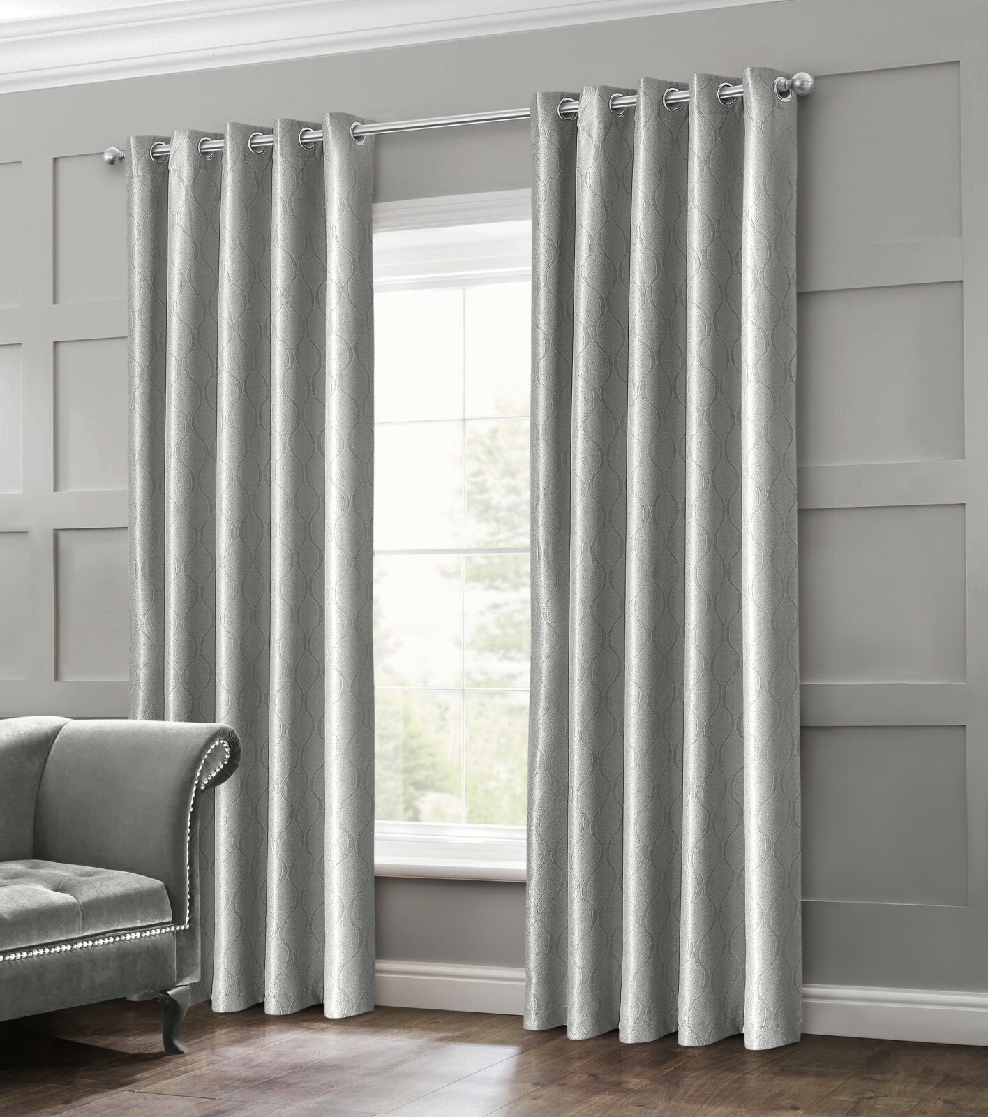 Thermal Insulated Sun Block Out Curtain Pair Ready Made Eyelet Ring Top ...