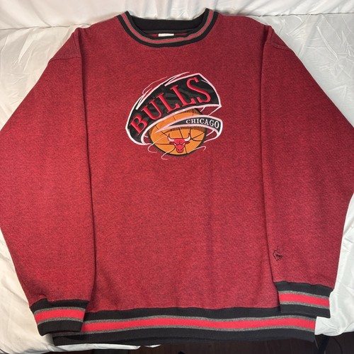 Chicago Bulls Vintage 90s Brandon Sportswear Red Crew Neck Sweatshirt ...