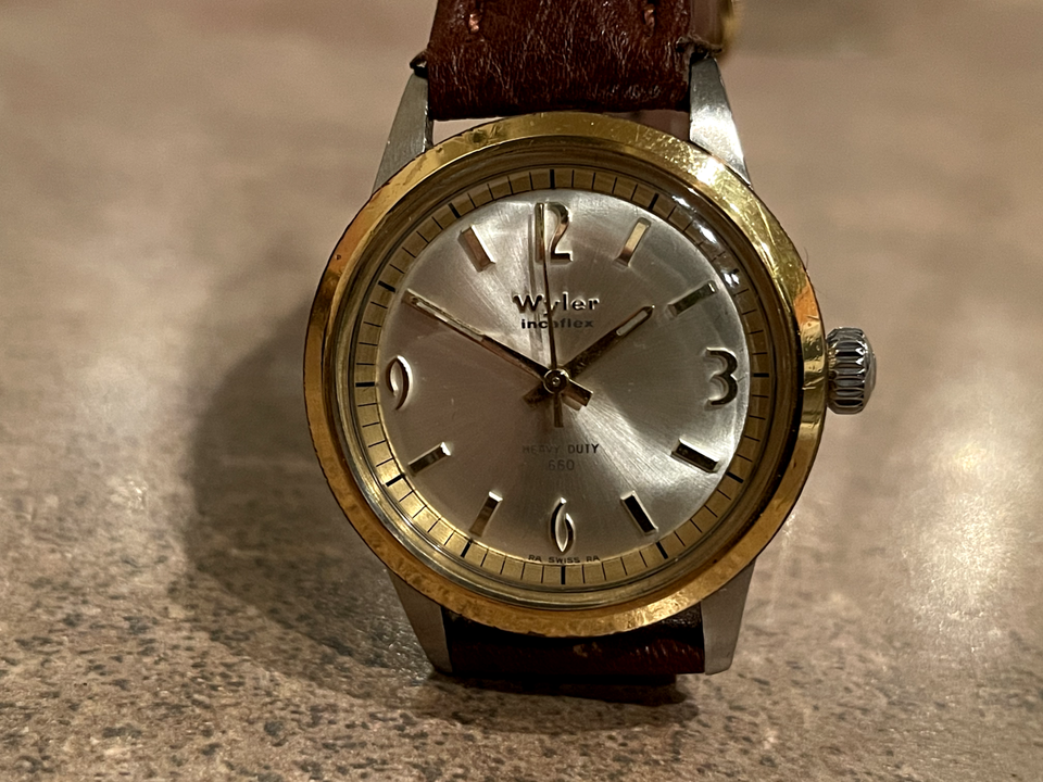 Vintage Wyler Heavy Duty 660 Incaflex Gold Tone Men’s Watch Running | eBay