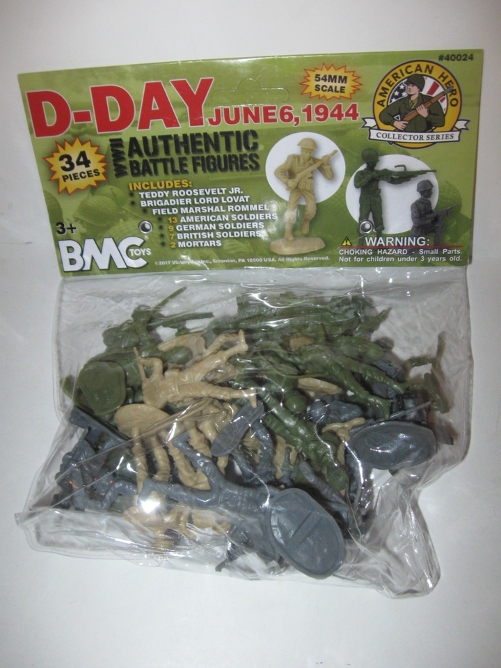 BMC TOYS D-Day ACTION FIGURES 34PCS AMERICAN HERO SERIES TEDDY ...