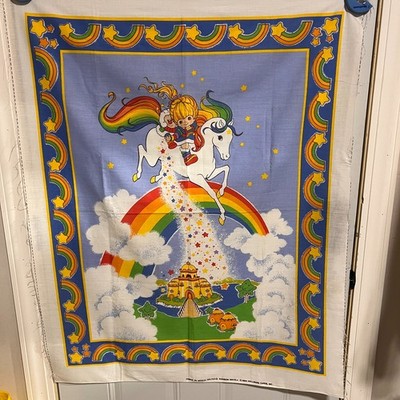VTG Wesco-Reltex Hallmark Rainbow Brite Cotton Quilt Fabric Panel 1983 ...