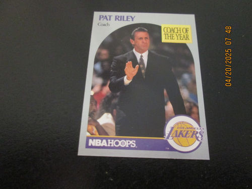 PAT RILEY LAKERS 1990 NBA HOOPS COACH OF THE YEAR CARD #317 | eBay