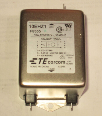 CORCOM 10EHZ1 F8355 EMI RFI filter, Power line filter, 10A, new other ...