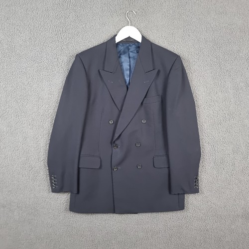 CORDINGS Blazer Jacket Mens 40R Blue Navy Wool Double Breasted Surgeon ...
