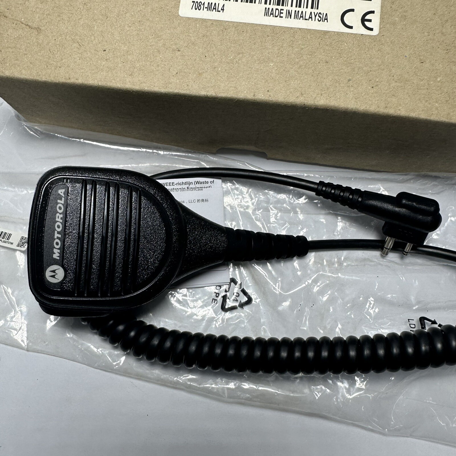 Motorola PMMN4029A Remote Speaker Microphone for 4PJD4 for sale online ...