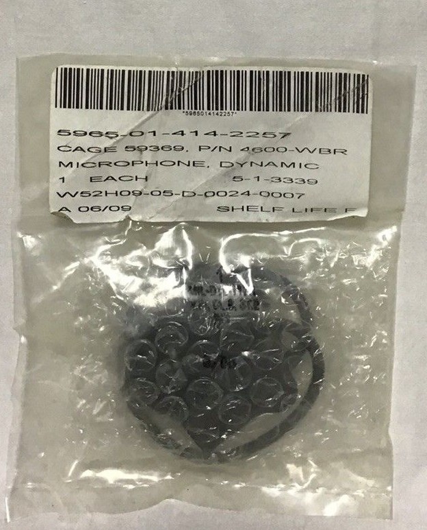 GI SONETRONICS, MILITARY DYNAMIC MICROPHONE M-10101/AIC, CAGE 16575, U ...