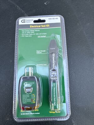 Commercial Electric Electrical Tester Kit With GFCI Adjustable Volt Cat ...