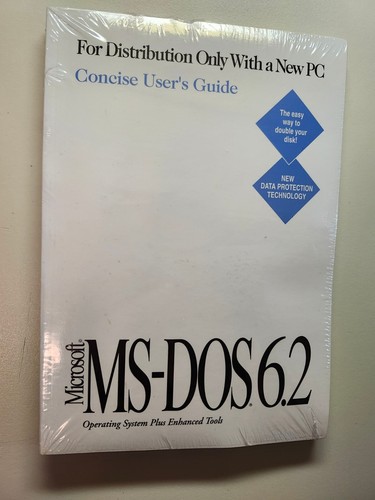 Microsoft MS-DOS 6.2 Operating System Plus Enhanced Tools - NEW IN ...