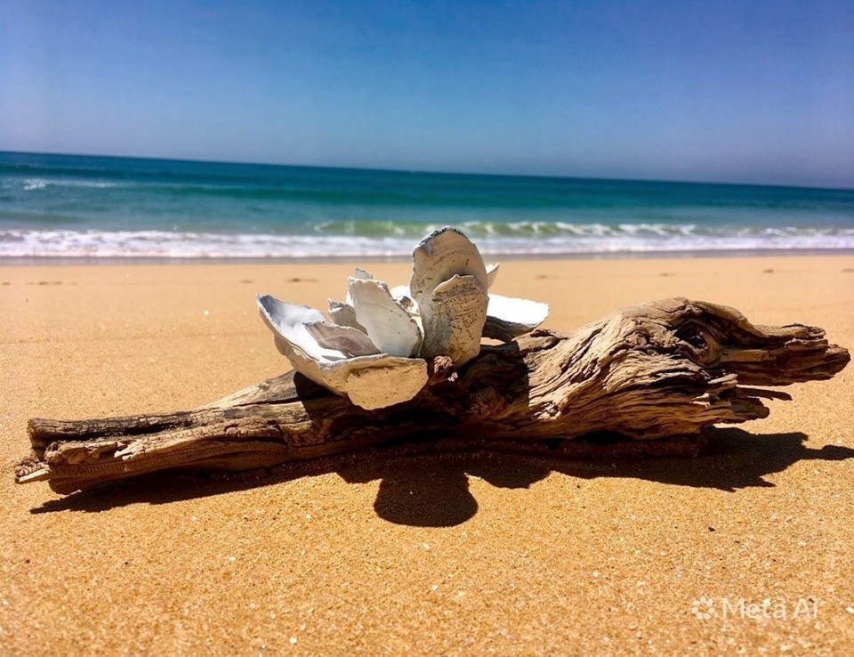 Oyster Shell Magnolia Flower Decoration/centerpiece. Handmade One of a ...