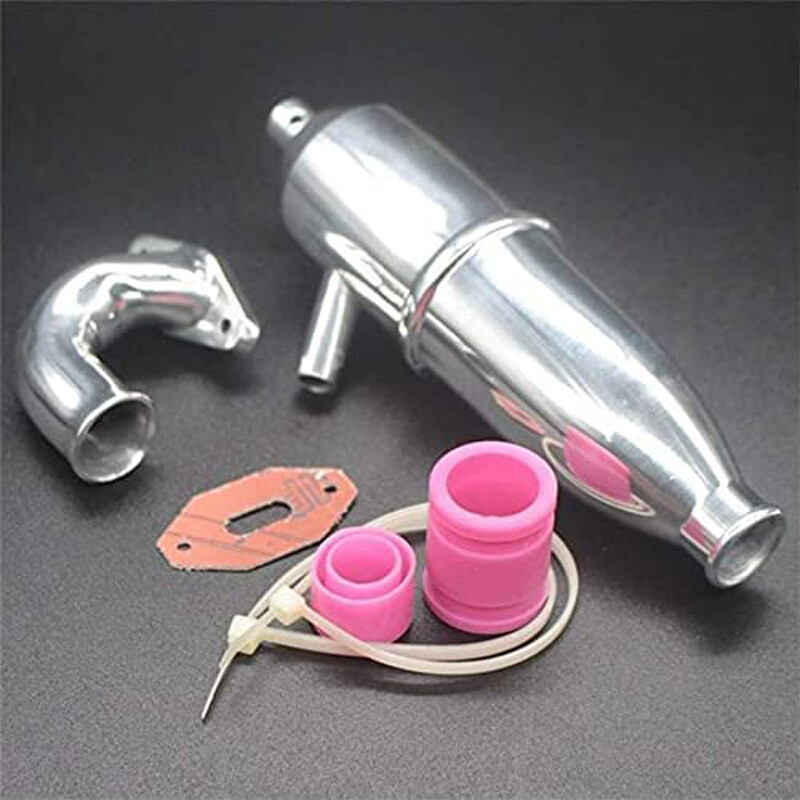 Exhaust Muffler Pipe Tubing Header Manifold Tuned Side For 1/10 Nitro ...