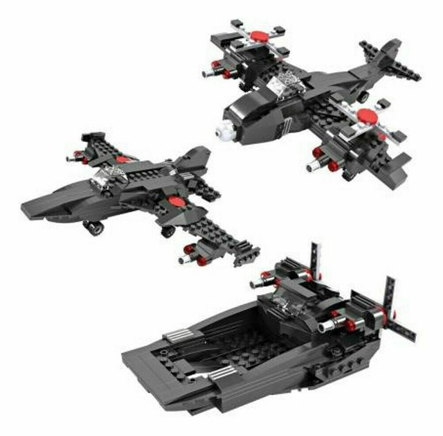 231pc Blocks Jet Plane Fighter Pilot Brick Set 3 in 1 Construction ...