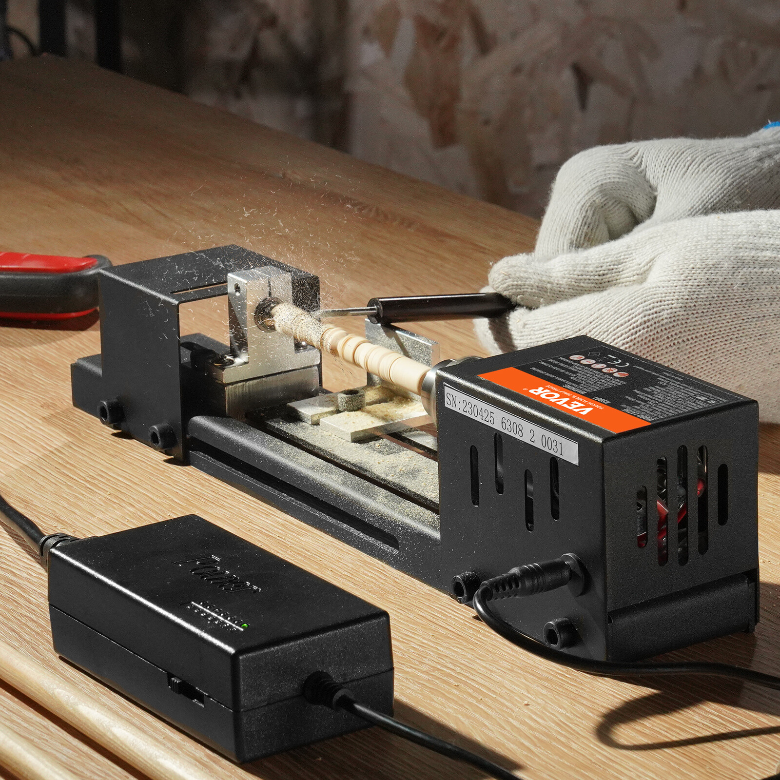 VEVOR Mini Lathe Machine 24V 96W Mini Wood Lathe Tools 2.76 in x 6.3 in ...