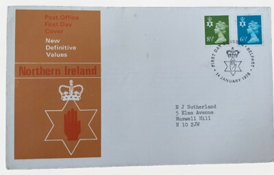 GB FDC New N. Ireland Definitive Stamps on Themed Envelope Belfast ...