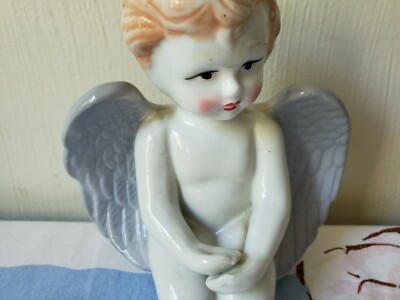 Vintage CHILD ANGEL Ceramic Figurine Sweet Baby Religious Spiritual | eBay