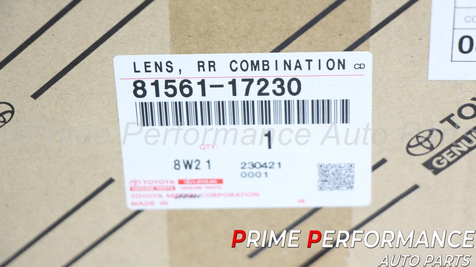 Toyota MR2 Spyder 2003-2005 Genuine Tail Light Lens Set 81551-17190 ...