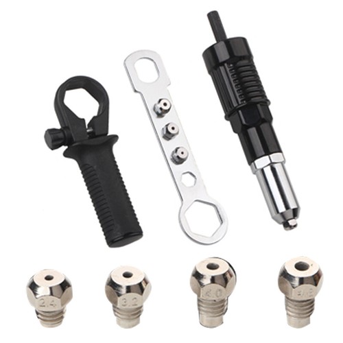 Electric Rivet Nut Gun Adaptor Insert Cordless Power Drill Tool Kit | eBay