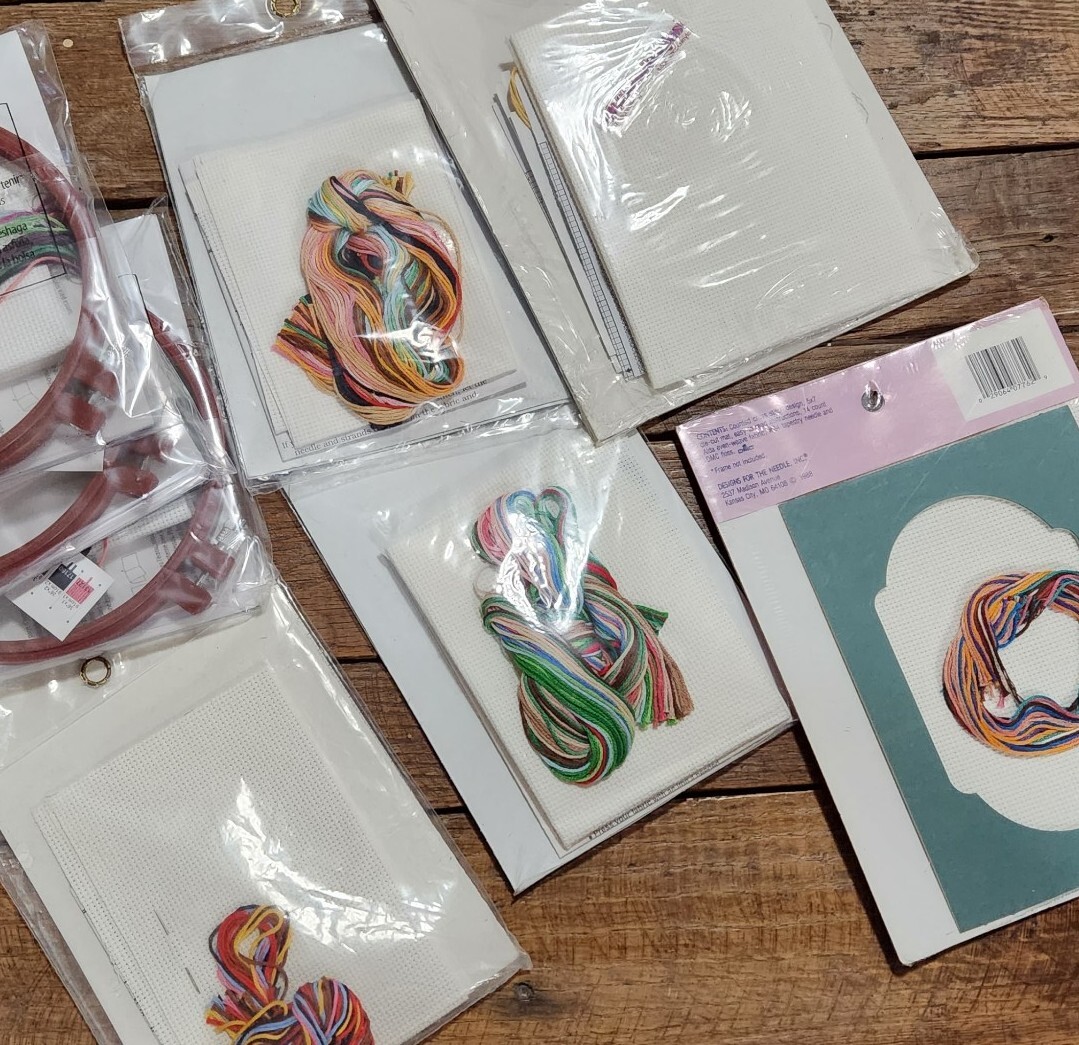 Mixed Lot of 8 Cross Stitch Kits Dimensions Janlynn Deco Jiffy ...